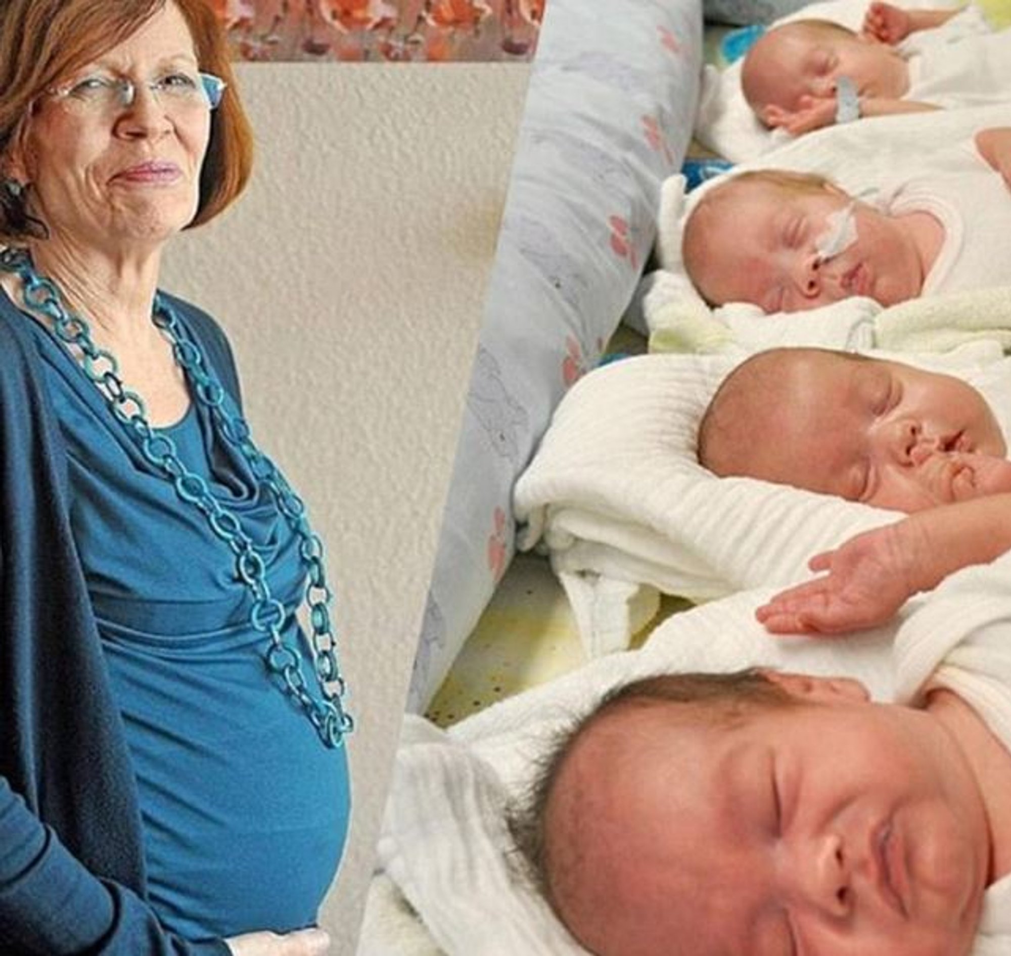 Ką teko ištverti moteriai, kuri būdama 65 m. pagimdė ketvertuką - Delfi ...