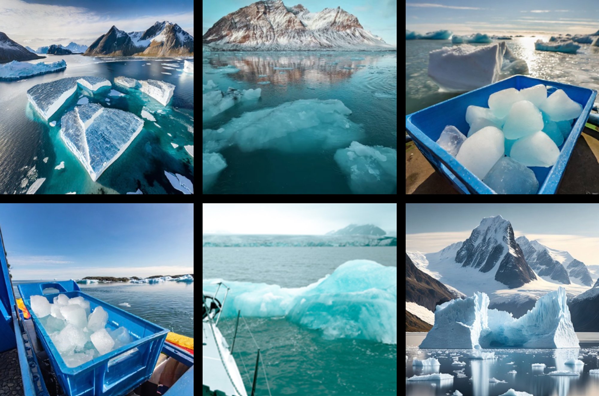 Ledas iš Grenlandijos ledynų keliauja į prabangiausius Dubajaus barus ...