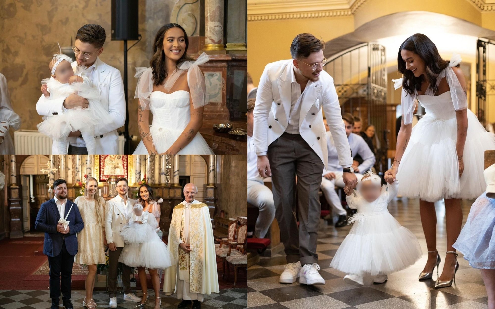 Karolina Meschino ir Dominykas Ježerys pakrikštijo dukrytę, kuriai ...