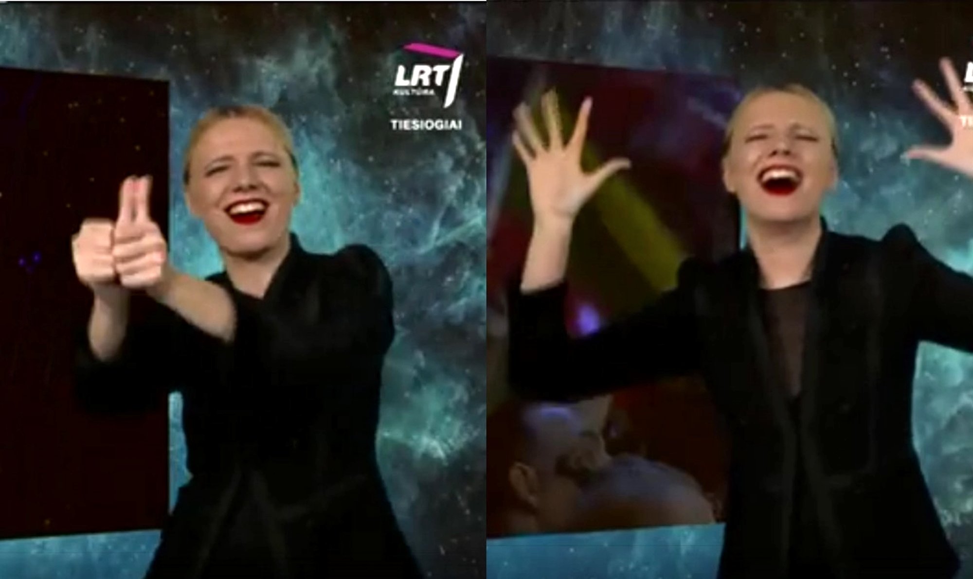 Lithuanian sign language interpreter becomes sensation of Donny Montell ...