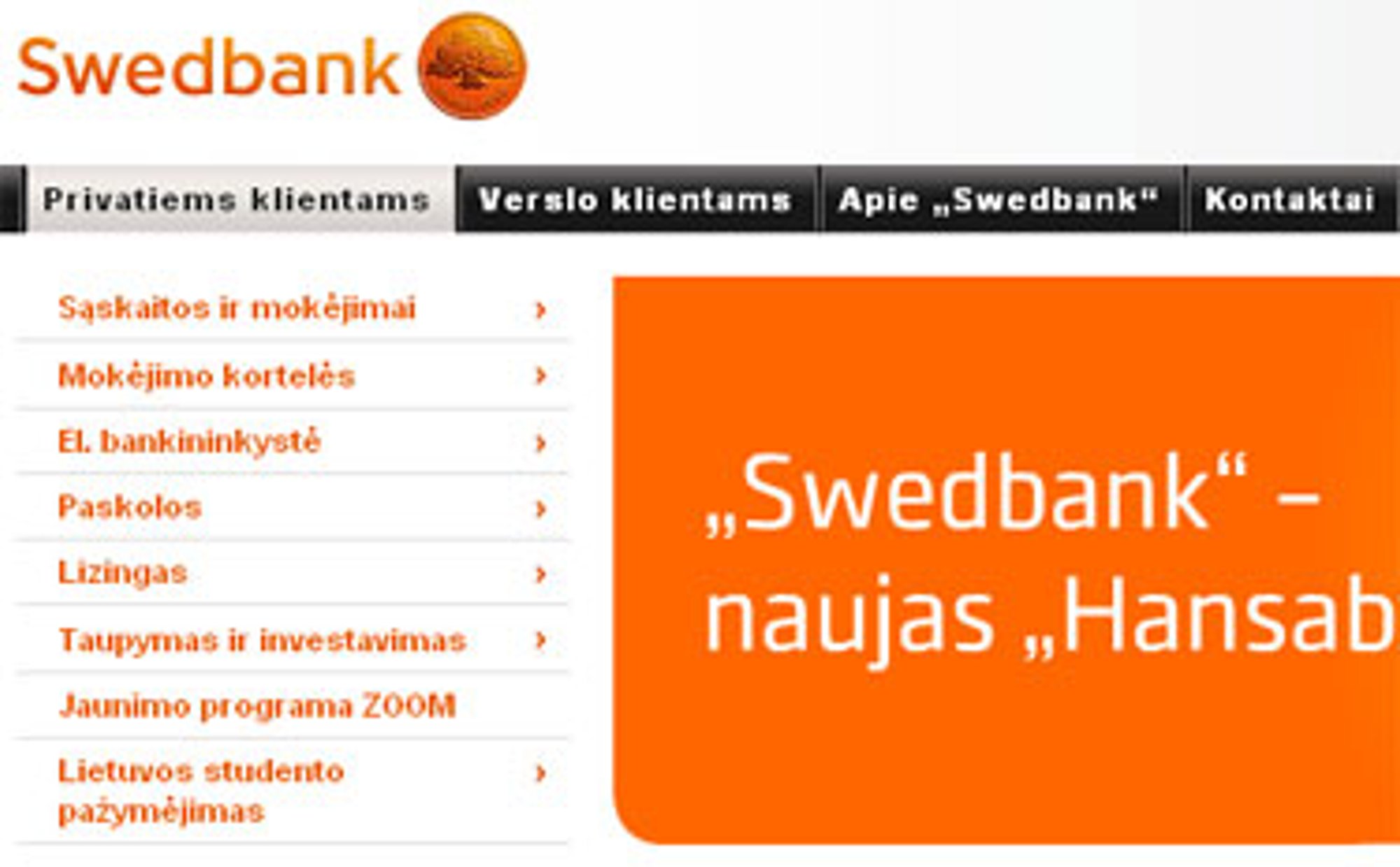 „Hansabankas” tampa „Swedbank“ - Delfi verslas