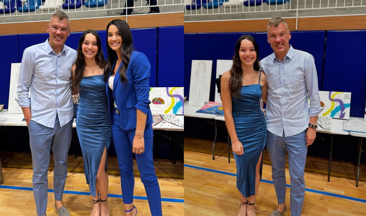 Šarūnas Jasikevičius ir Anna Douka pasidžiaugė dukters pasiekimais ...