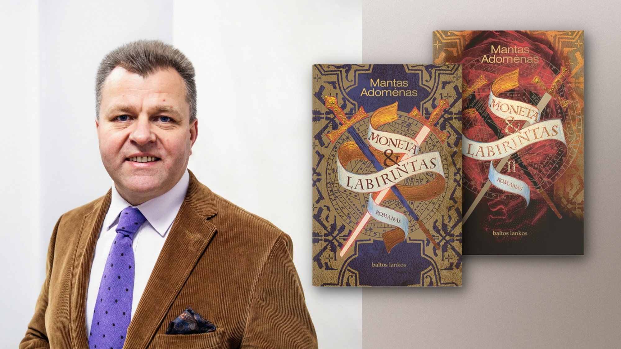 Mantas Adomėnas pristato antrąją romano „Moneta & labirintas“ dalį ...