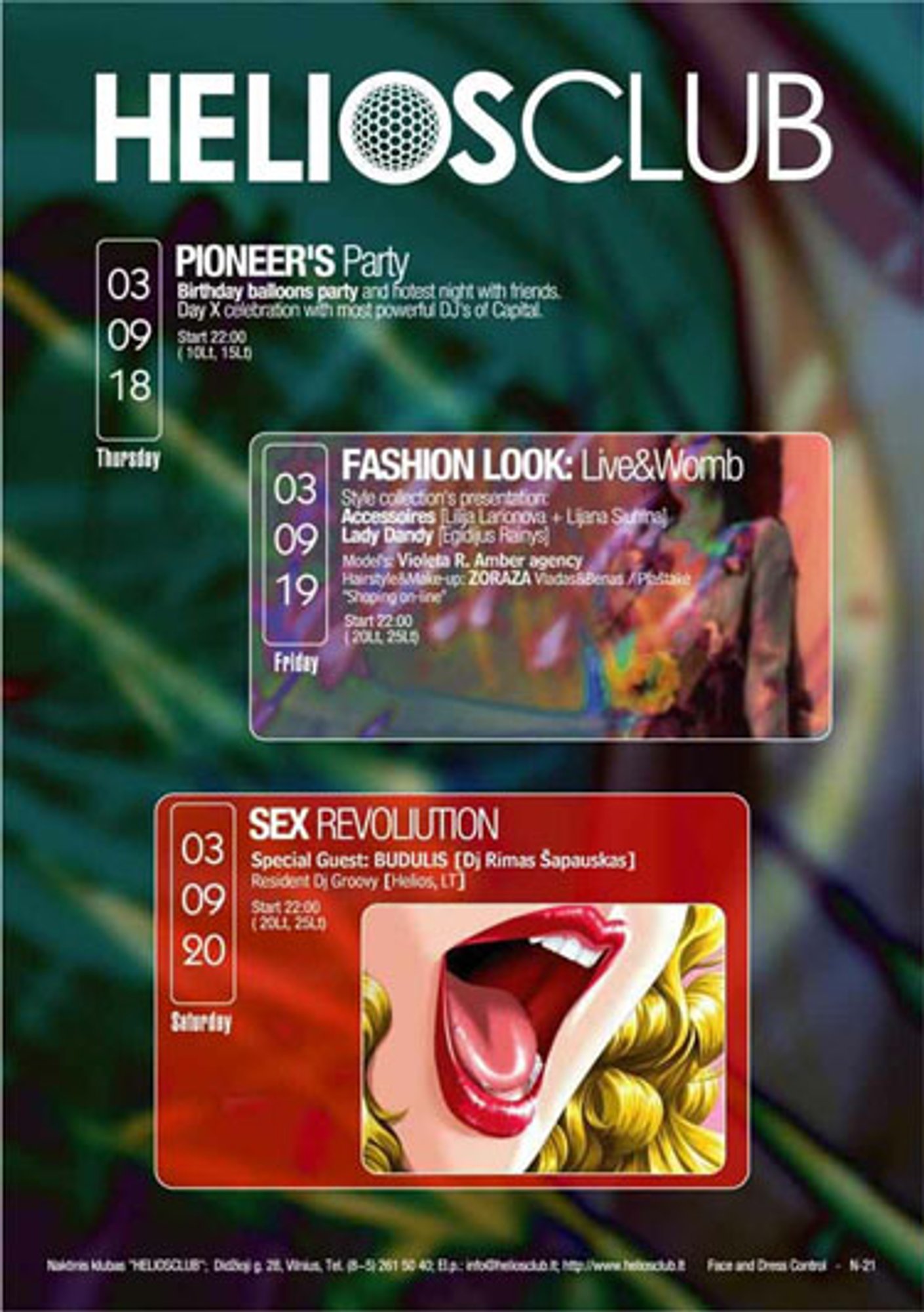 "Helios" klube vyks mados vakarėliai - Delfi gyvenimas